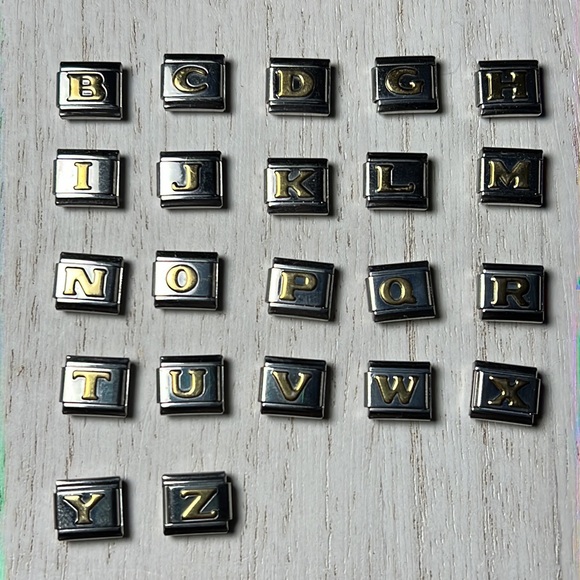 Uberry | Jewelry | Letter T Uberry Italian Charm Stainless Steel Link ...